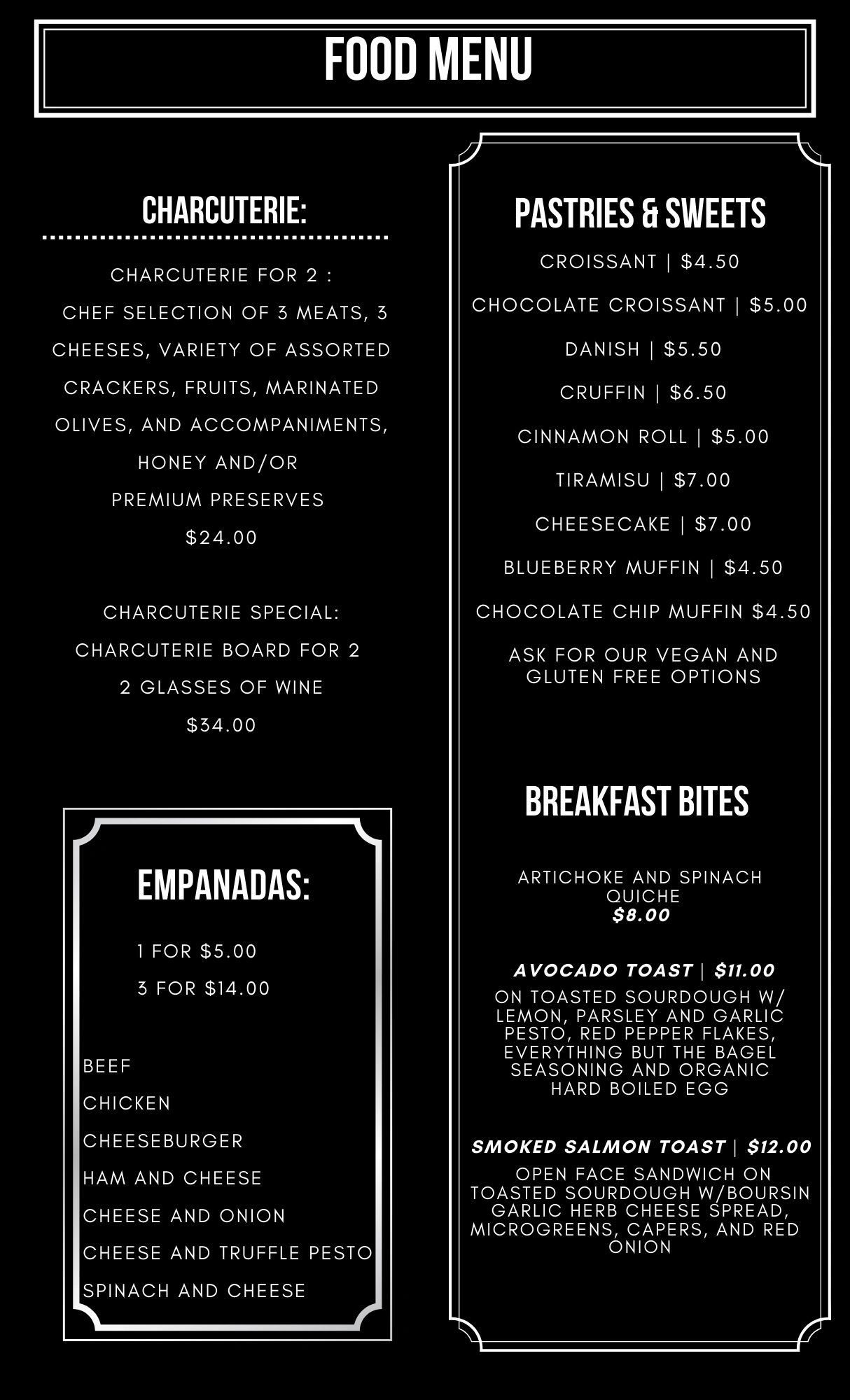 MENU | 2D Cafe